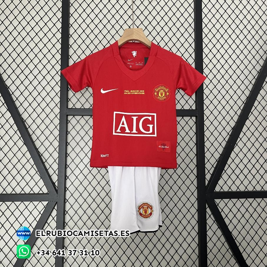Manchester United Retro 2008. Conjunto niño - El rubio camisetas